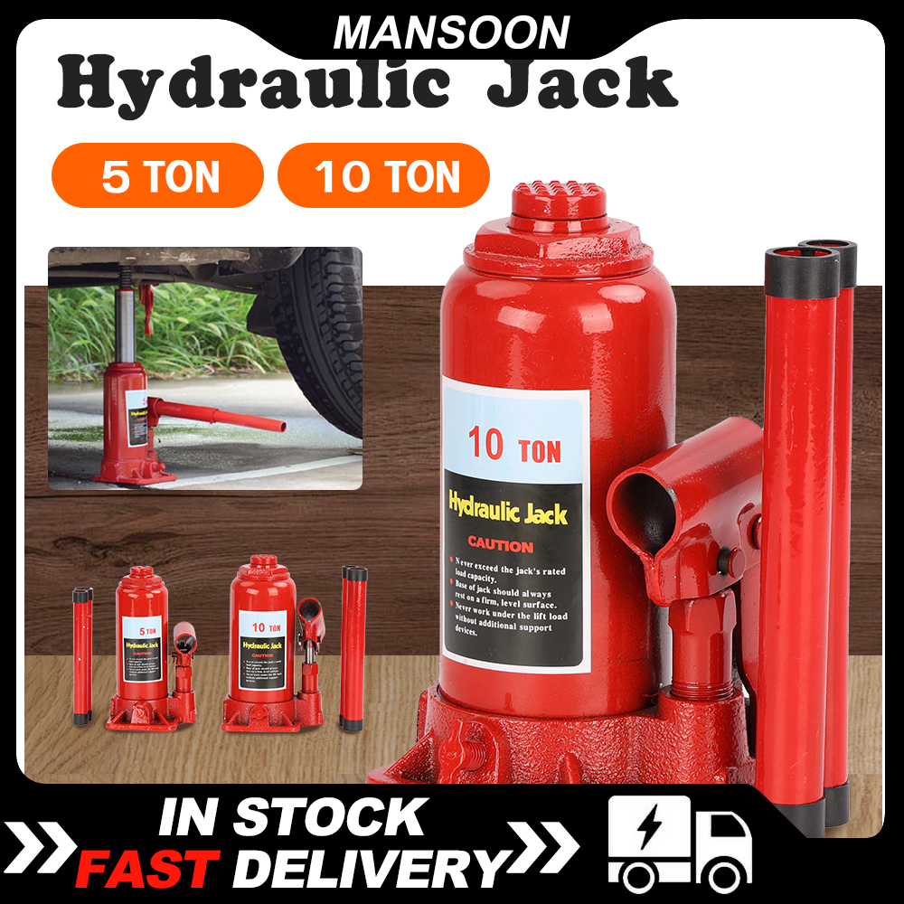 【COD】5 10 Tons Hydraulic Jack Car Jacks Tools Heavy Duty Bottle Type ...