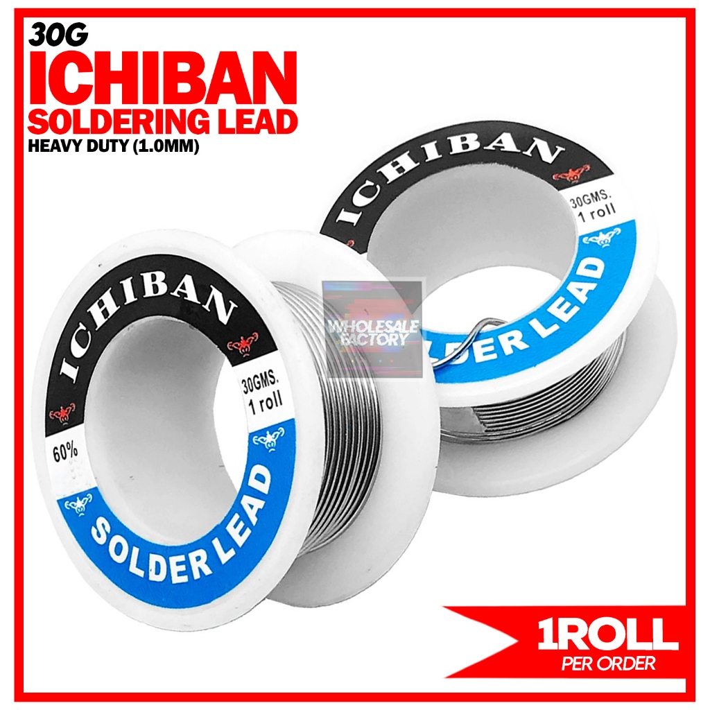 【MANILA STOCK】ICHIBAN 30G Soldering Lead 1.0MM ( 1 ROLL ) | Shopee ...