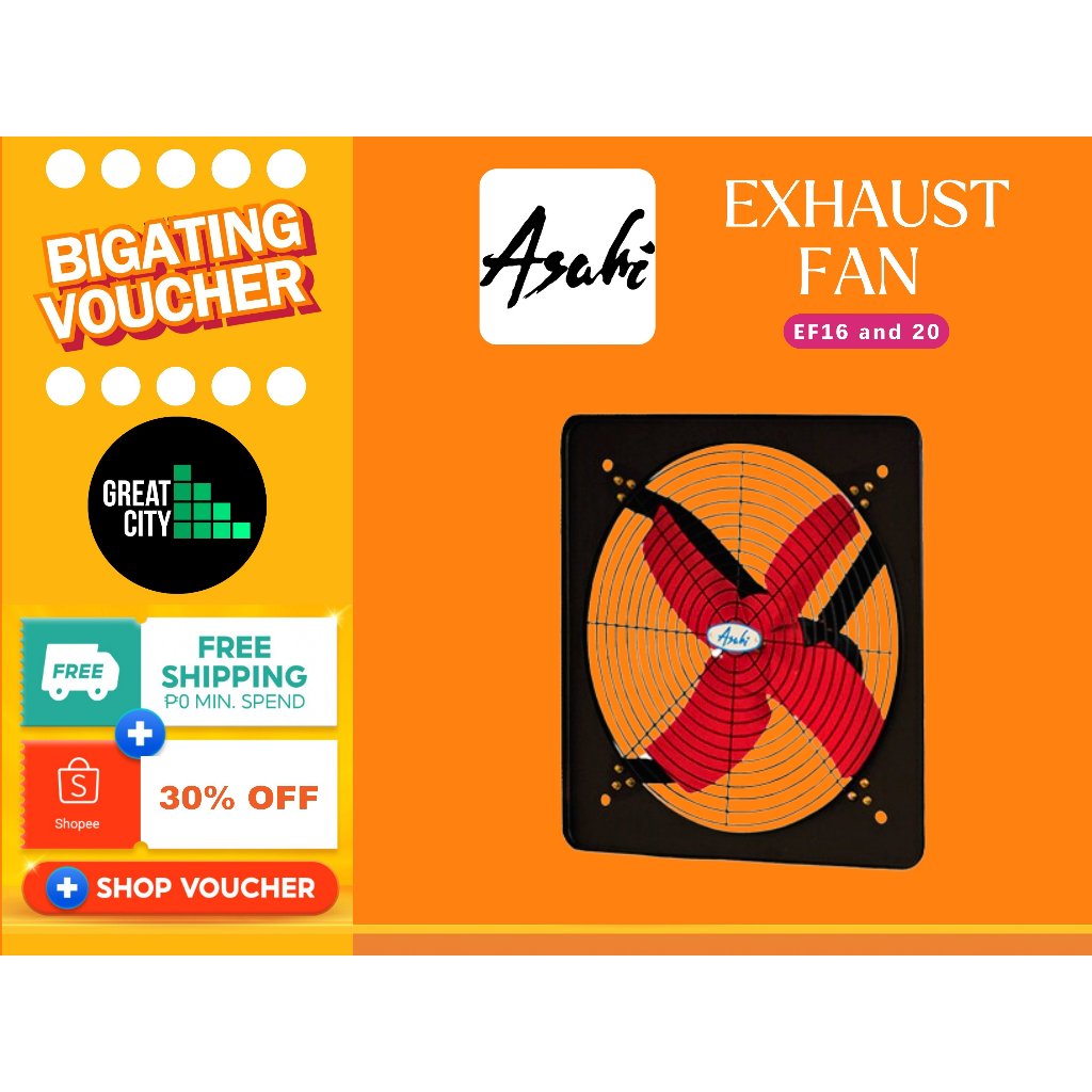 Asahi INDUSTRIAL EXHAUST FAN 16 INCHES | Shopee Philippines