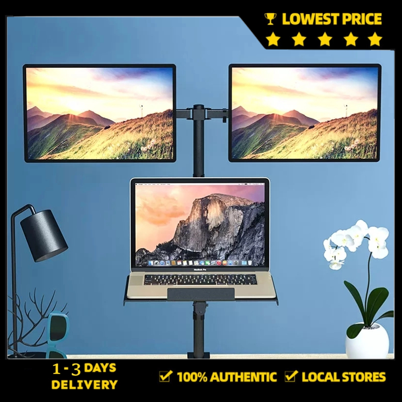 Computer Swing Arm Folding Table Monitor Arm Adjustable Tablet 10" - 27 ...