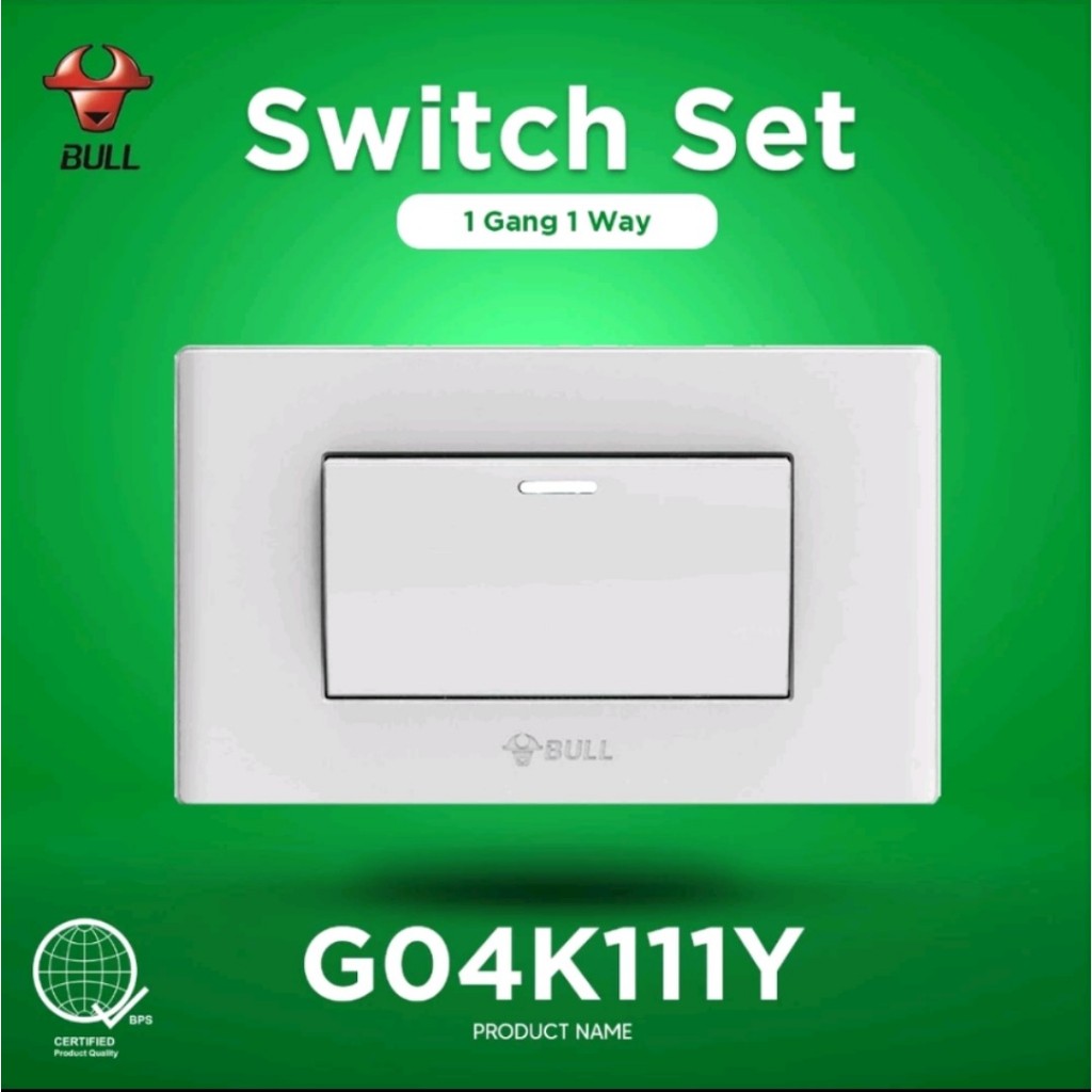 BULL 1Gang 1Way Wall Switch 2 Gang 1 Way Wall Switch 3/4Gang 1 Way Wall ...