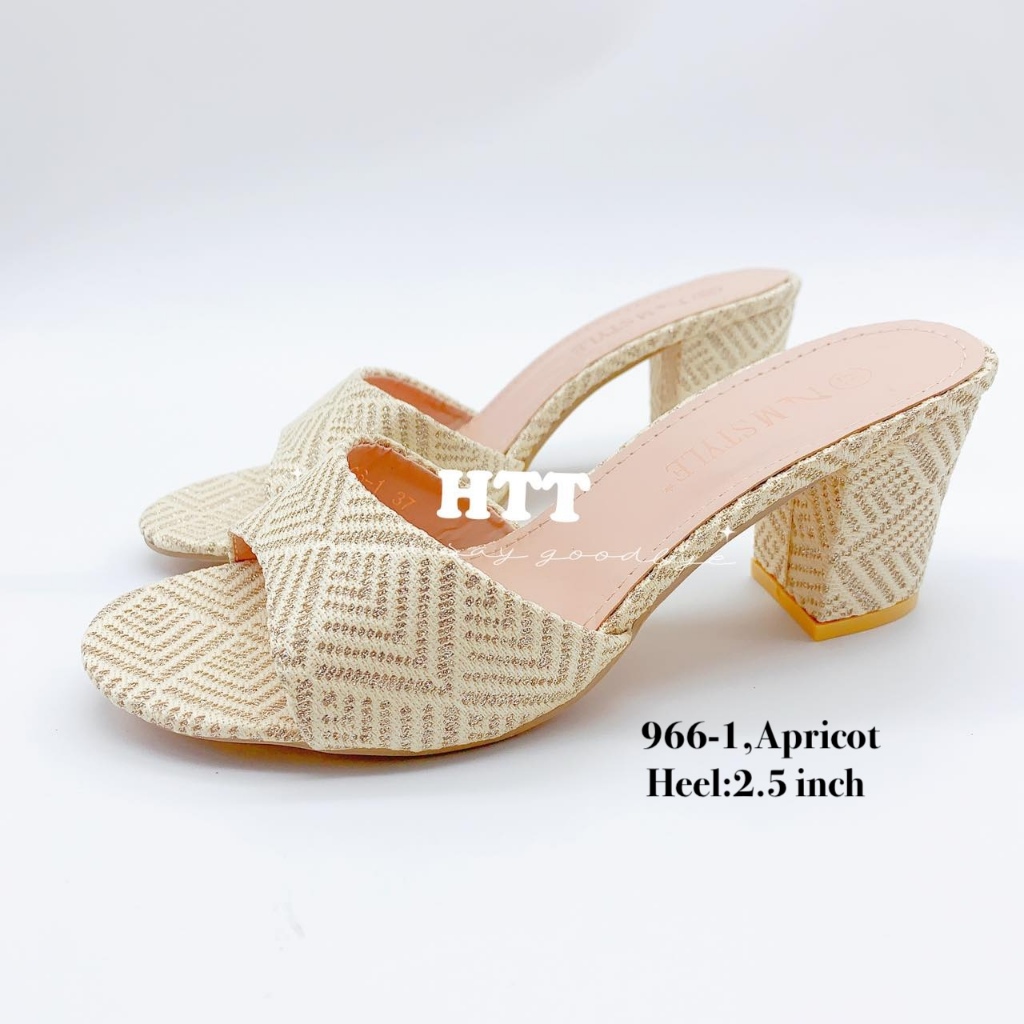 Open Toe Block Heel Sandals Slippers Slides for Women | Shopee Philippines