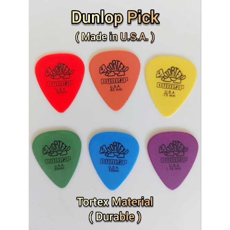 Dunlop Pick Made in U.S.A. Tortex Material (Durable) | Shopee Philippines