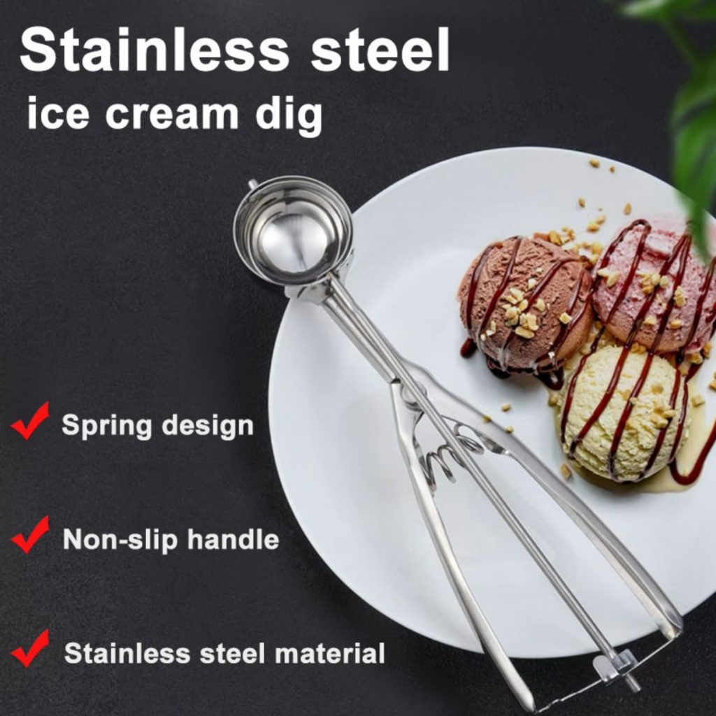 Kitchen 304 Cookies Ball ice cream scoop stainless steel ice scoop ...