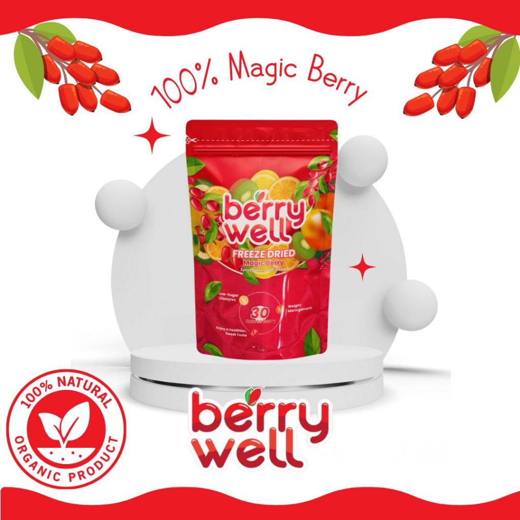 Berry Well the Original Freeze Dried Magic Berry with Vitamins and all Natural Food Reduce ...