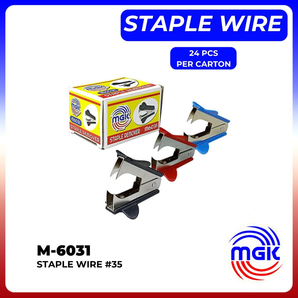 MGK Staple Remover Assorted Color 24 pcs | Shopee Philippines