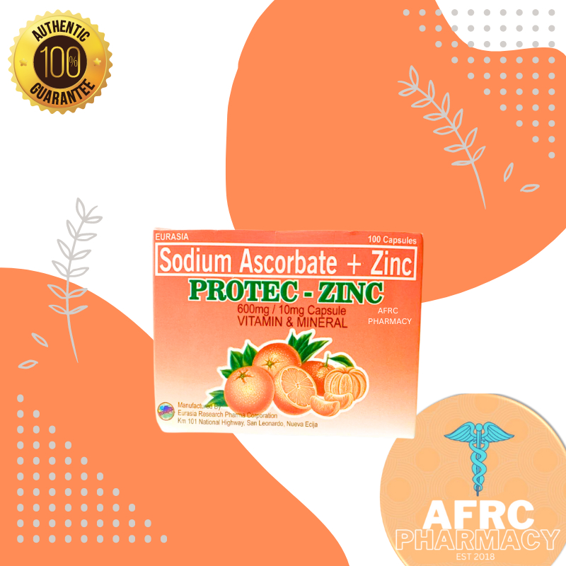 Protec Zinc Sodium Ascorbate + Zinc 600mg/10mg VITAMIN & MINERALS ...