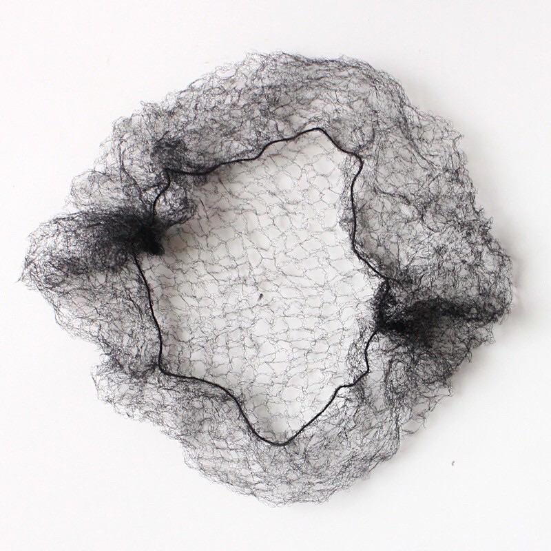 Various sizes of black high-elastic ultra-fine invisible hair net 12pcs ...
