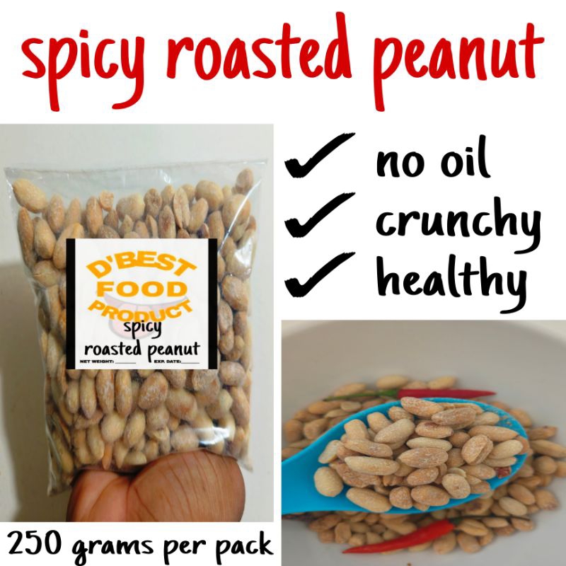 spicy skinless roasted garlic peanut ( maning hubad adobong mani ) 250 ...