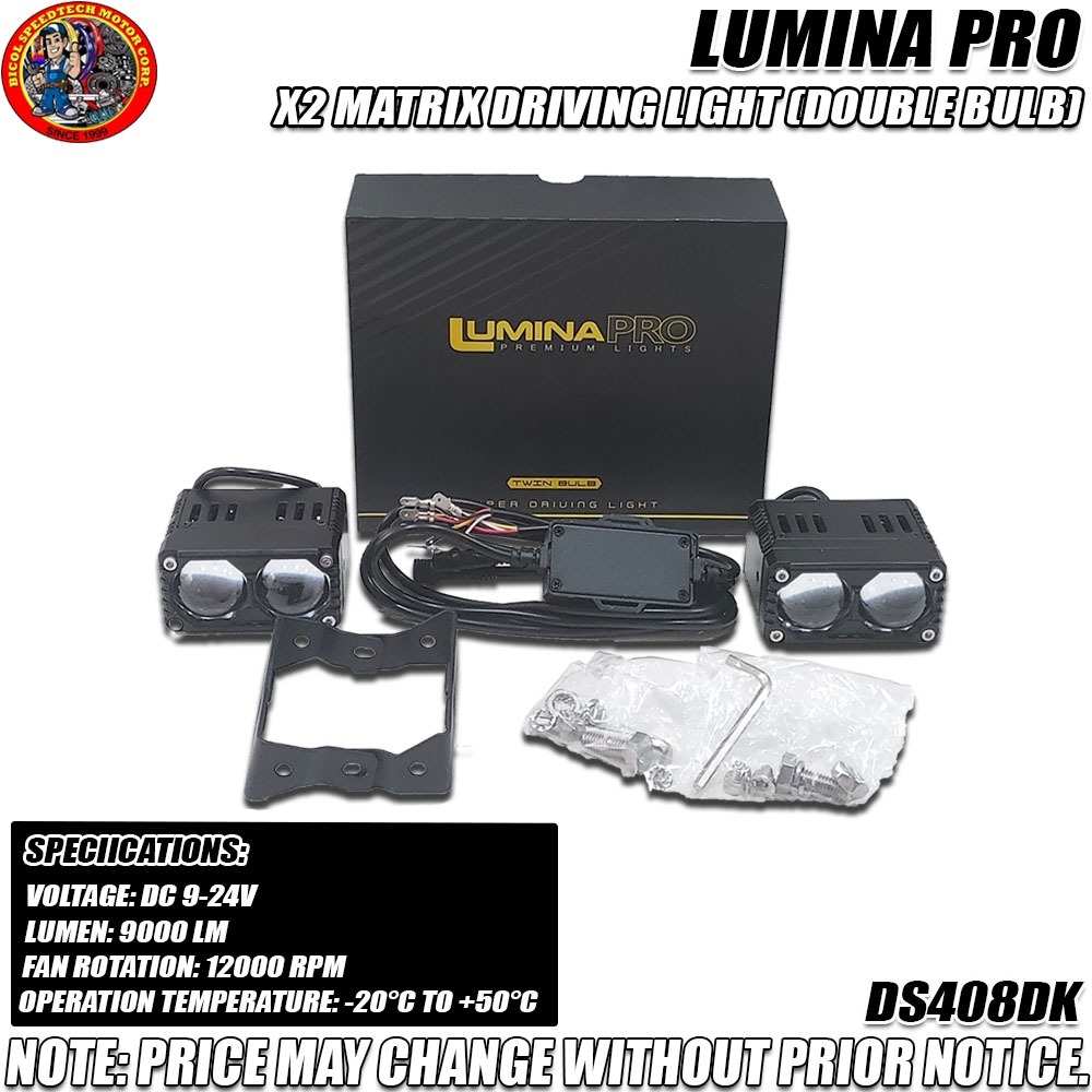 LUMINA PRO X2 MATRIX DRIVING LIGHT (DOUBLE BULB) (DS408DK) | Shopee ...