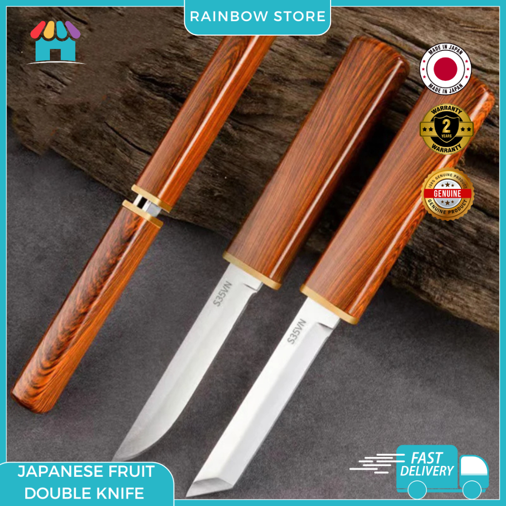 TAZAKI JAPANESE DOUBLE KNIFE Stainless Fruit Knife Meat Knife Fruit ...