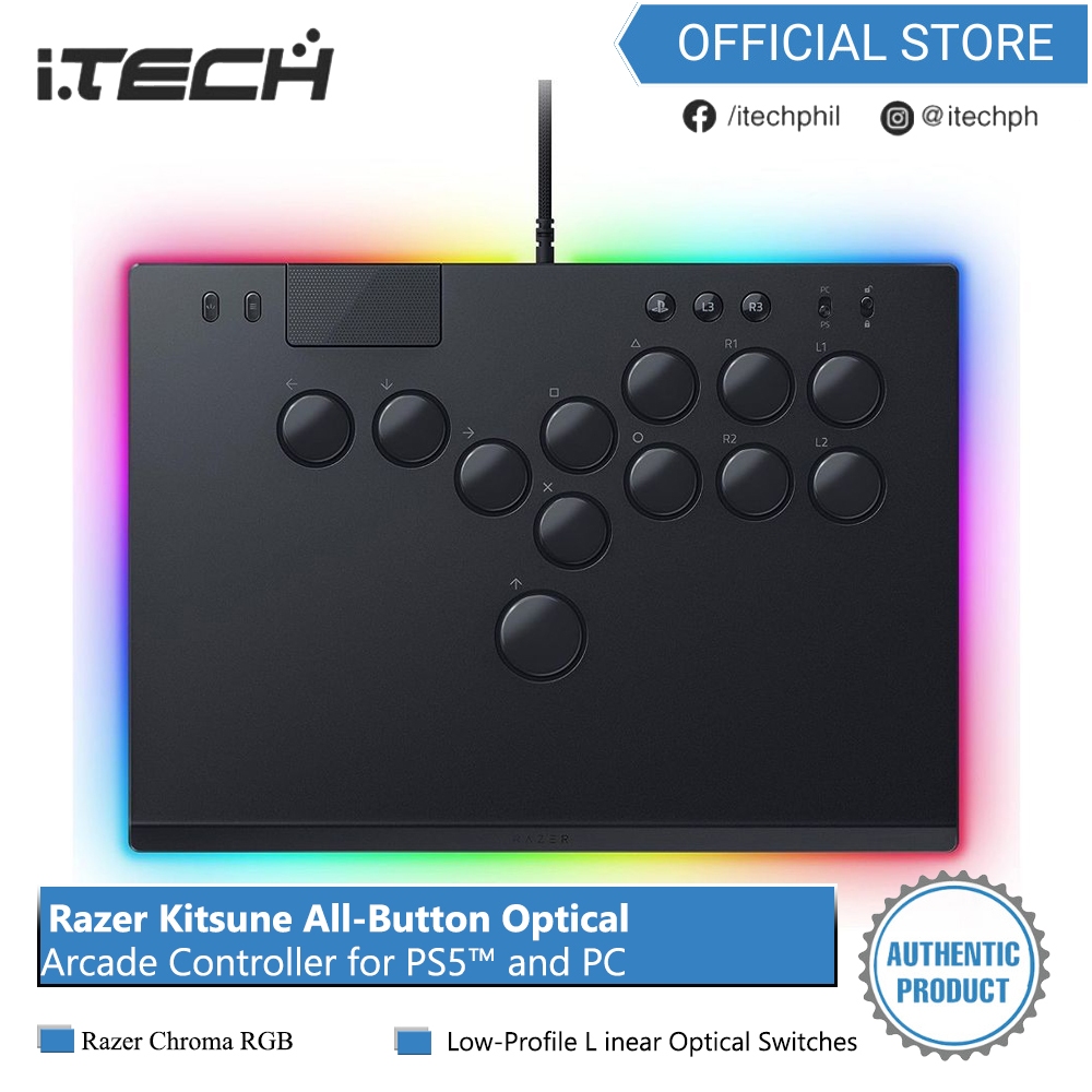 Razer Kitsune All-Button Optical Arcade Controller for PS5™ and PC ...