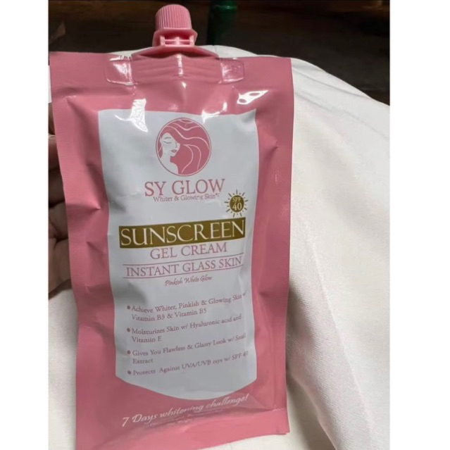 SY GLOW Instant Glass Skin SpF40 SUNSCREEN GEL INSTANT GLASS SKIN Musthave w/ Free Hair Scrunchy ...