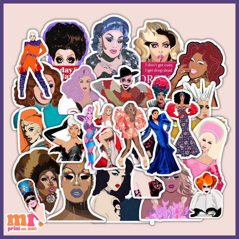 25 PCS| DRAG QUEENS VOL 1 RUPAULS DRAG RACE STICKERS WATERPROOF ...