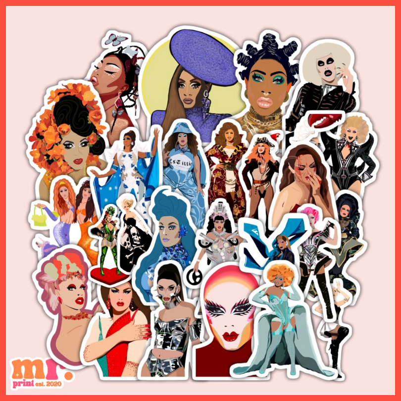 DRAG QUEENS VOL 2 RUPAULS DRAG RACE STICKERS WATERPROOF STICKERS ...