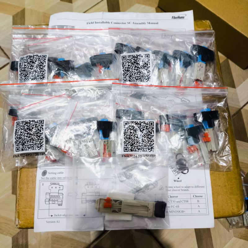 SC CONNECTOR BUTTERFLY FIBERHOME FTTH 20pcs BRANDNEW FREE STRIPPER FAST CONNECTOR | Shopee ...