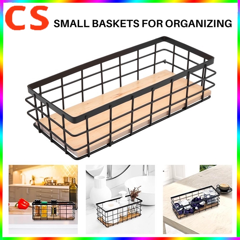 Iron Storage Wall Wall-Mounted Storage Rack Hanging Basket Basket ...