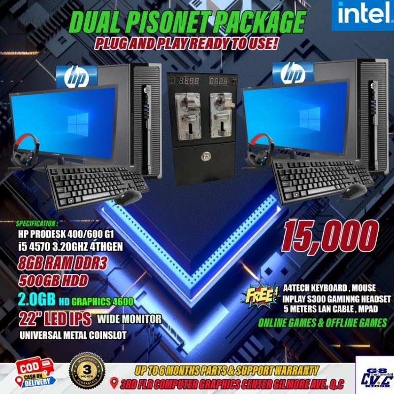 i5 DUAL PISONET PACKAGES. i5 4thgen and 6THGEN with 22 INCHES LED ...