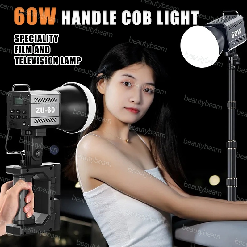 60W Handle Photo Studio Light COB Video Light 2500K-6500K Professional ...