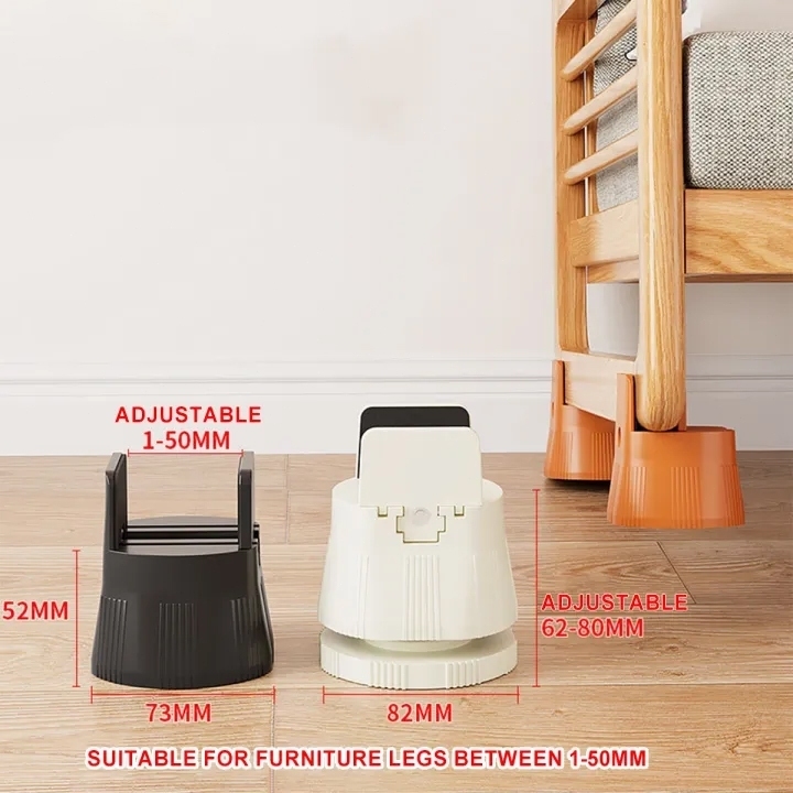 Heightening Pad Wooden Riser Adjustable Removable Adds Height Furniture ...