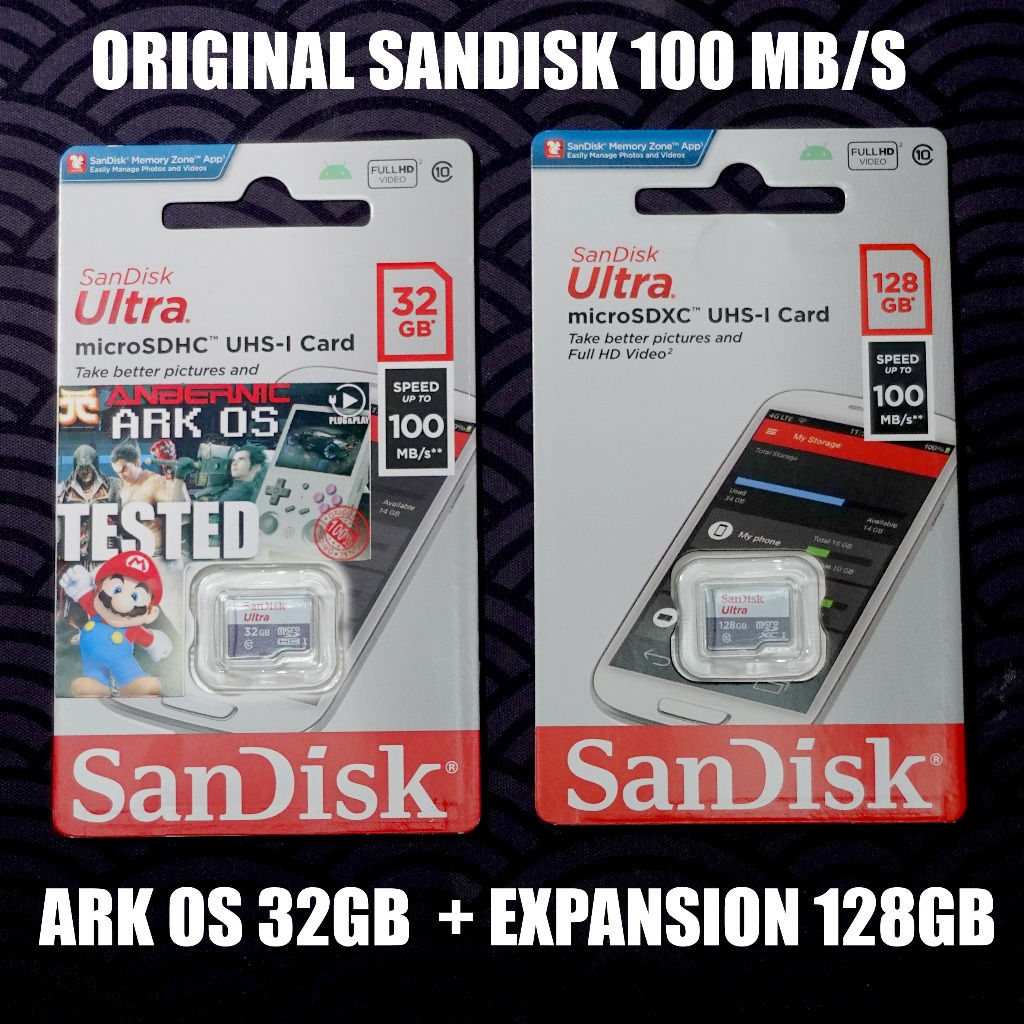 Ark OS SanDisk Original Card Only Compatible with RG353V RG353VS & RG353P RG353PS with Themes ...