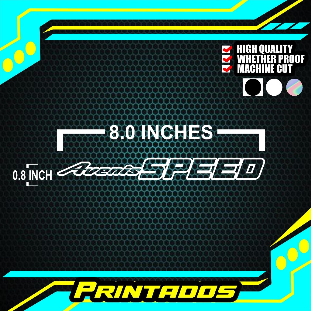 ORIGINAL AVENIS SPEED decal sticker cutout for car , motorcycle and ...