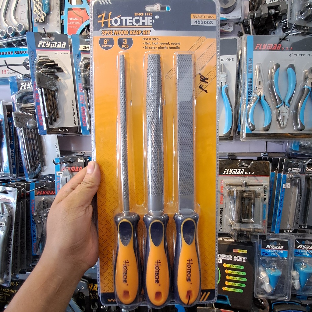 Hoteche 3Pcs Wood rasp Round Rasp Files Set for Wood Metal ( 8 ...