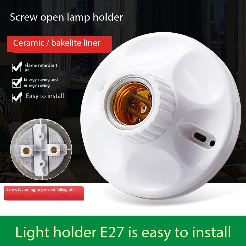 Ceiling Receptacle E27 Batten Lamp Holder Socket Light Bulb Holder Base ...