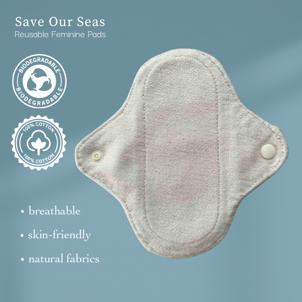 Save Our Seas Organic Reusable Washable Cloth Pantyliner (COTTON HMP ...