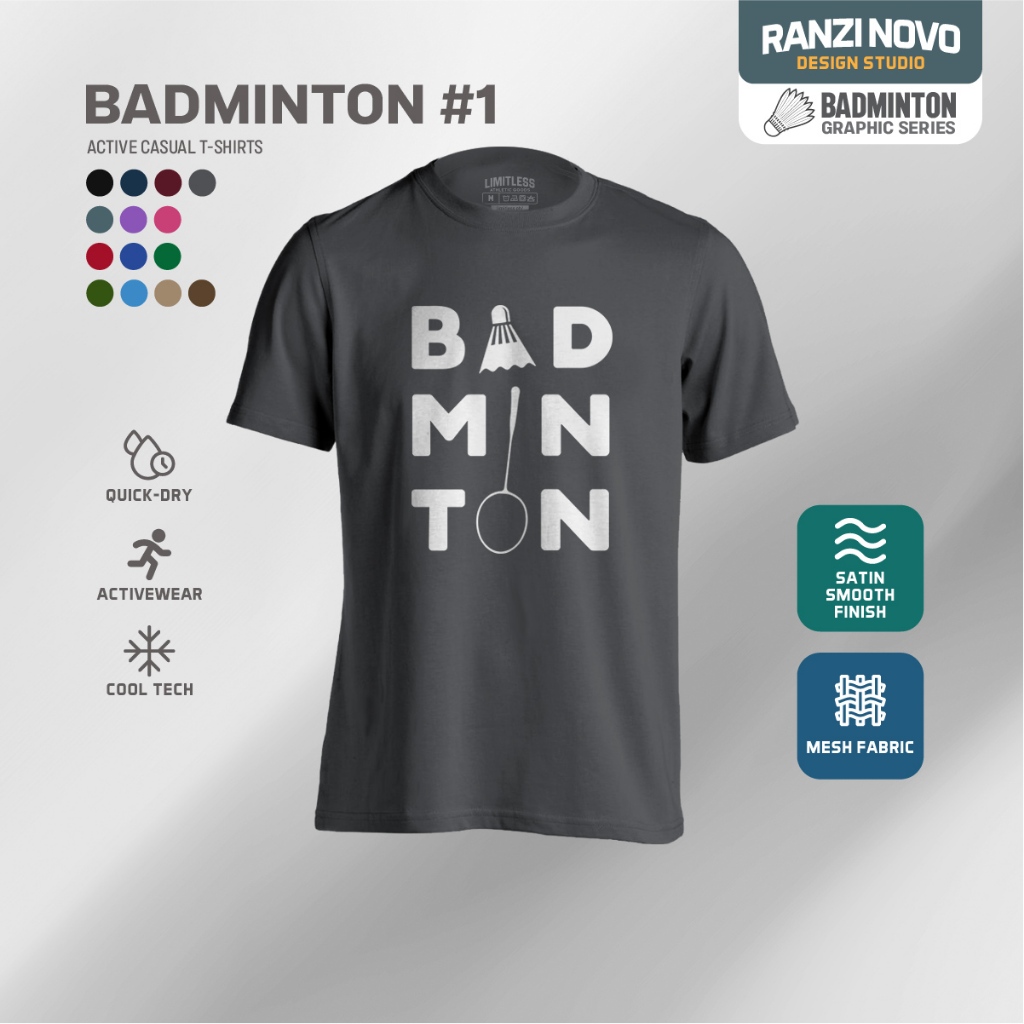 Badminton Shirt Design - Drifit T-Shirt Activewear Sports Pickleball ...