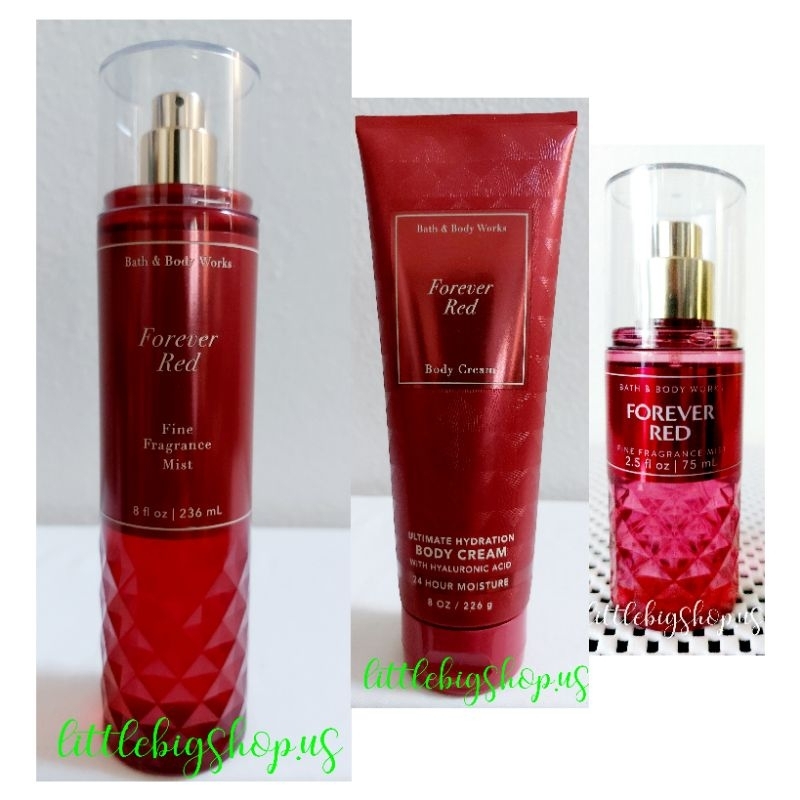 FOREVER RED Bath & Body Works Mist & Lotion 236mL (USA) | Shopee ...