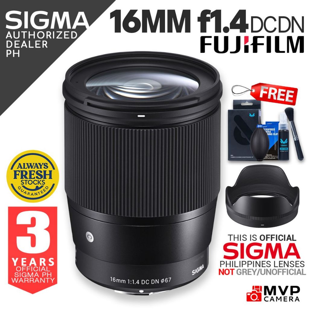 SIGMA 16mm f1.4 DC DN AF Autofocus Lens for Fuji Fujifilm X-mount MVP ...