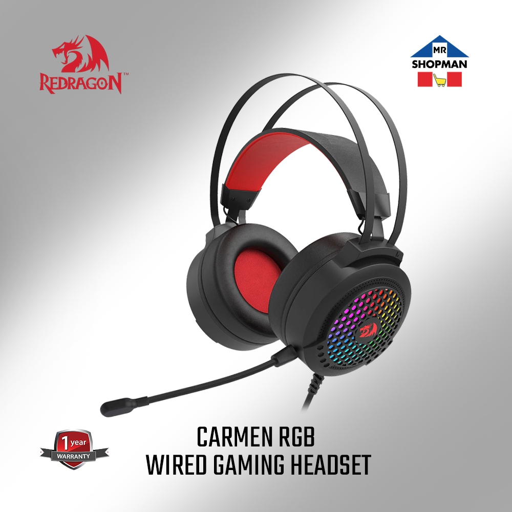 Redragon Carmen H261 Light Weight RGB Gaming Headset | Shopee Philippines