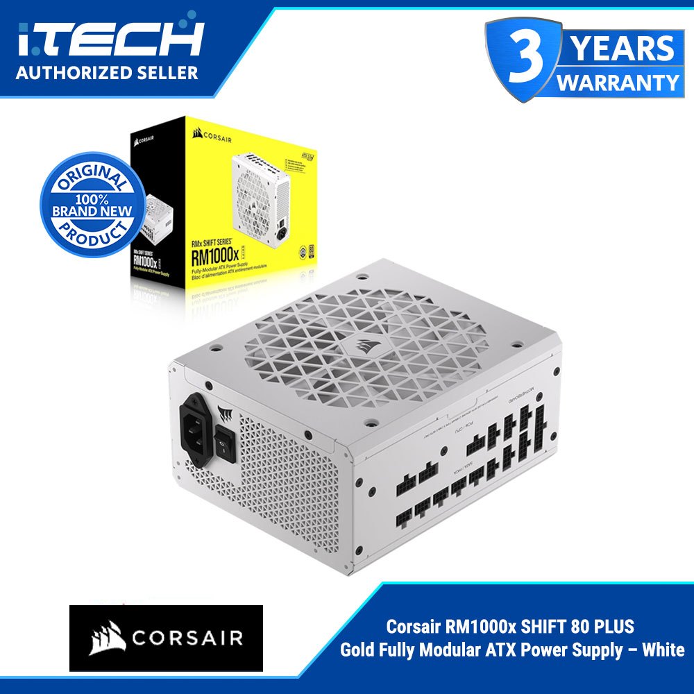 Corsair RM1000x SHIFT 80 PLUS Gold Fully Modular ATX Power Supply ...