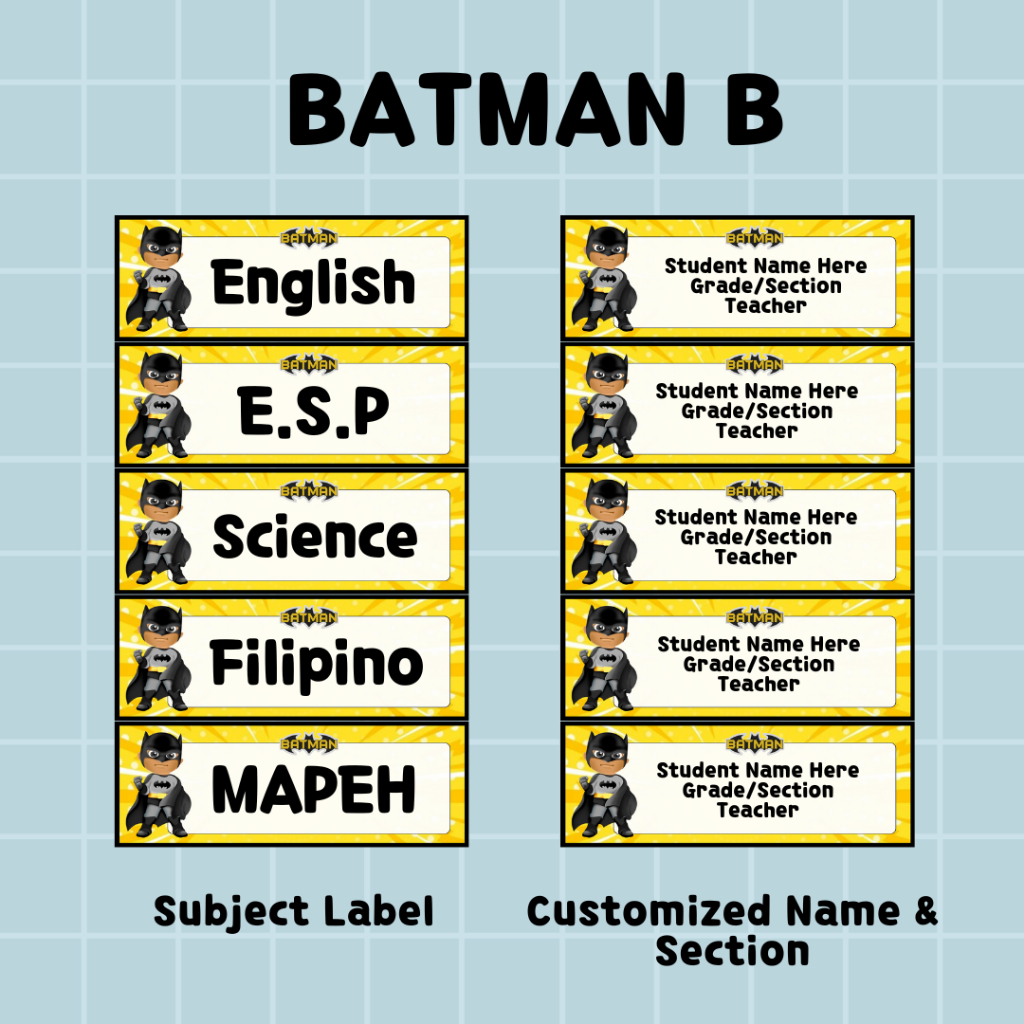 Customized Subject & Name Label Stickers Set | Shopee Philippines