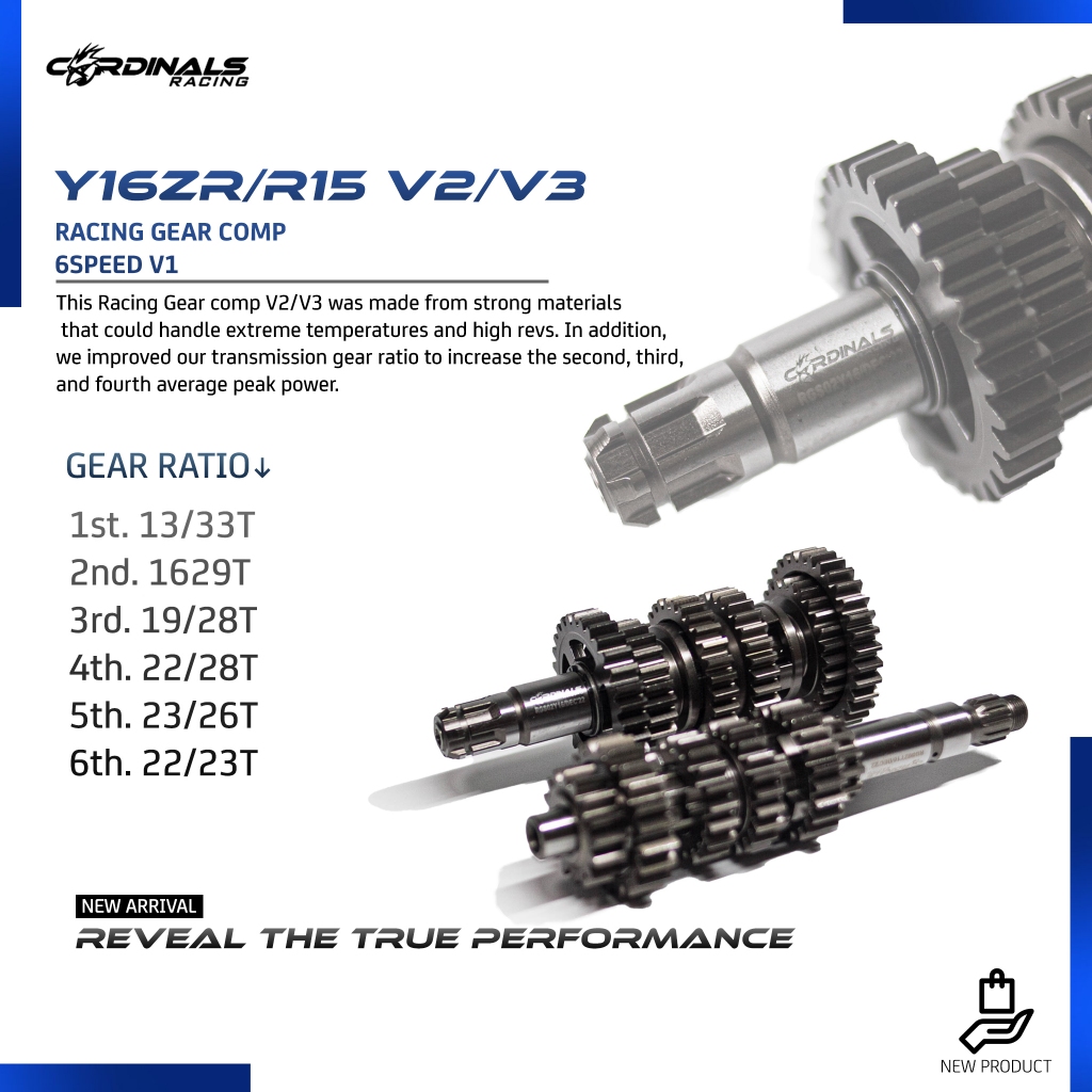 CARDINALS RACING - RACING GEAR COMP 6 SPEED Y16ZR/R15 V2/V3 | Shopee ...