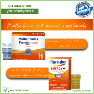 PHARMATON MULTIVITAMINS (ESSENTIAL/ENERGY+) 10 CAPSULES/ 10 TABLETS ...