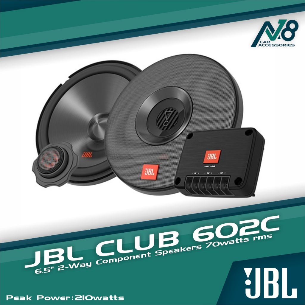 JBL Club 602C 6.5" 2-Way Component Speaker System 70watts rms Genuine | Shopee Philippines