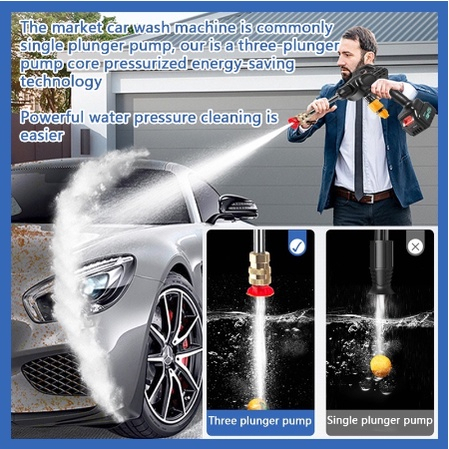999VF Cordless Water Jet Portable Car Wash High Pressure Water Jet Gun ...