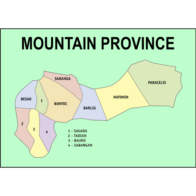 Mountain Province Map Waterproof A4 Laminated Chart | Shopee Philippines