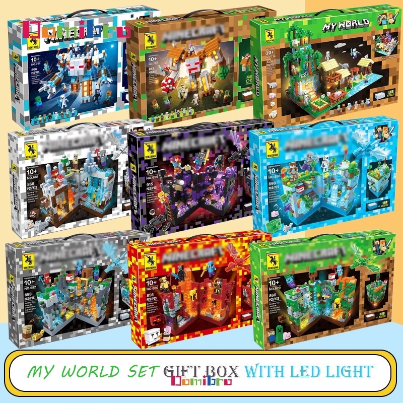 Block Toys My World Set with Glowing Light Building Blocks Toys for ...