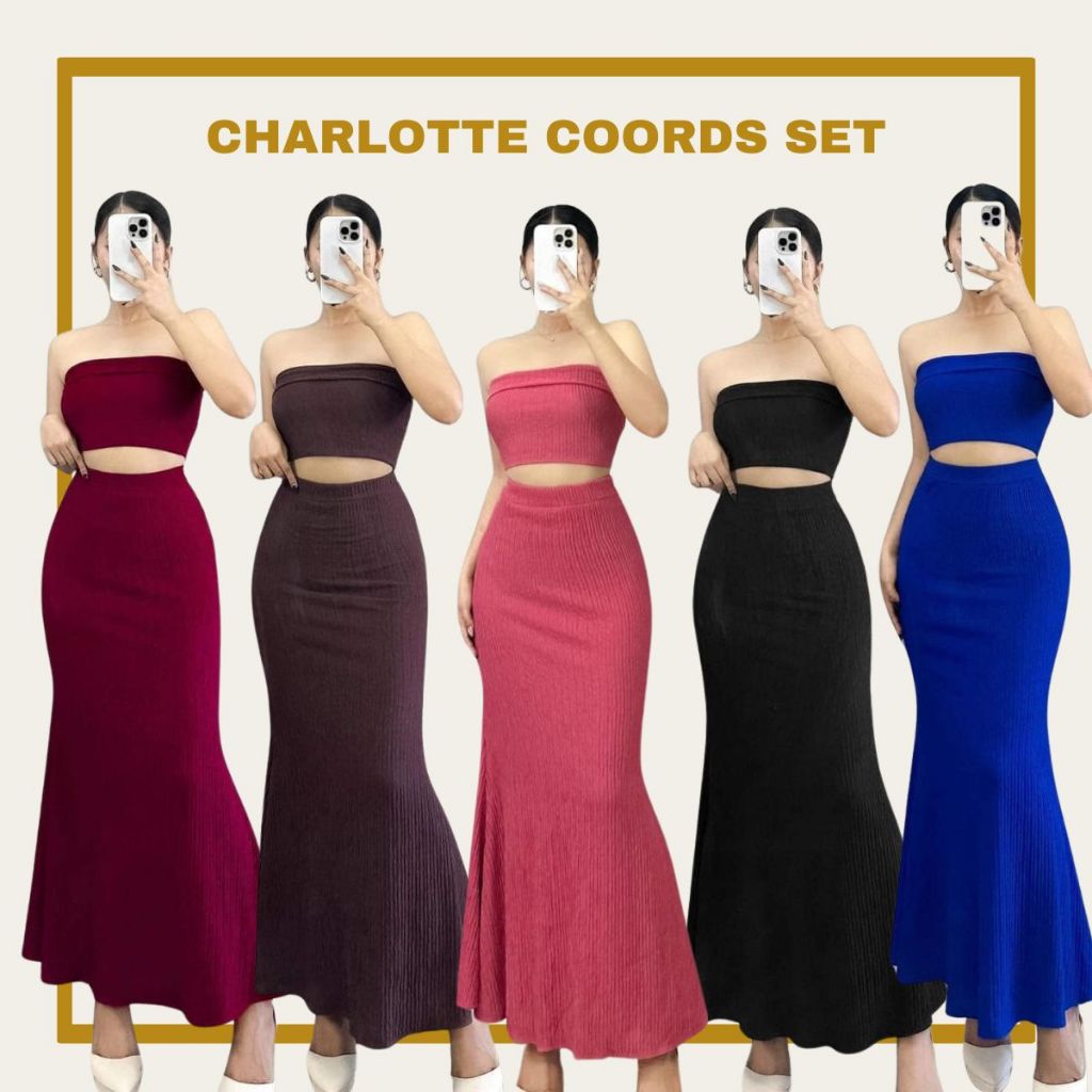 Charlotte Coords Set for Woman Tube Top and Long Mermaid Tail Skirt for ...
