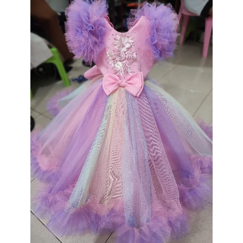 Rainbow Sabrina -gown sando style | Shopee Philippines