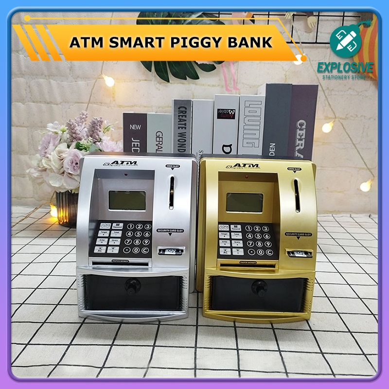 ATM Electronic Piggy Bank] Large capacity lockable cash machine savings ...