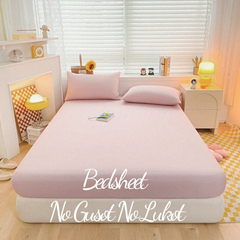 3-in-1 Multifunctional Bedsheet No Gusot No Lukot bedding Plain Korean ...
