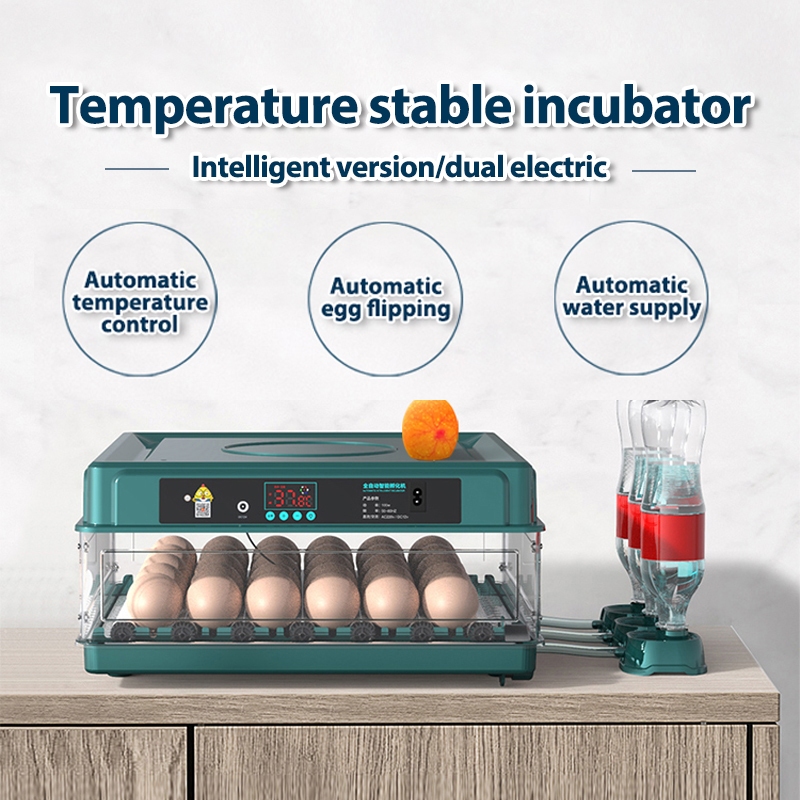 130 fully automatic egg incubator intelligent digital hatcher brooding machine temperature ...