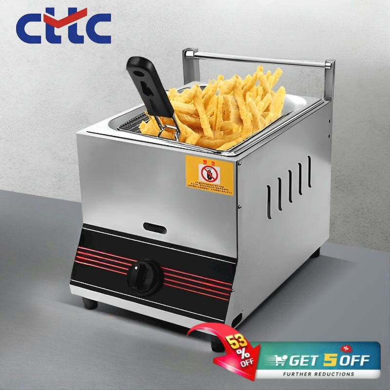 CTTC Multi-function deep fryer gas type deep fryer burger grill with ...