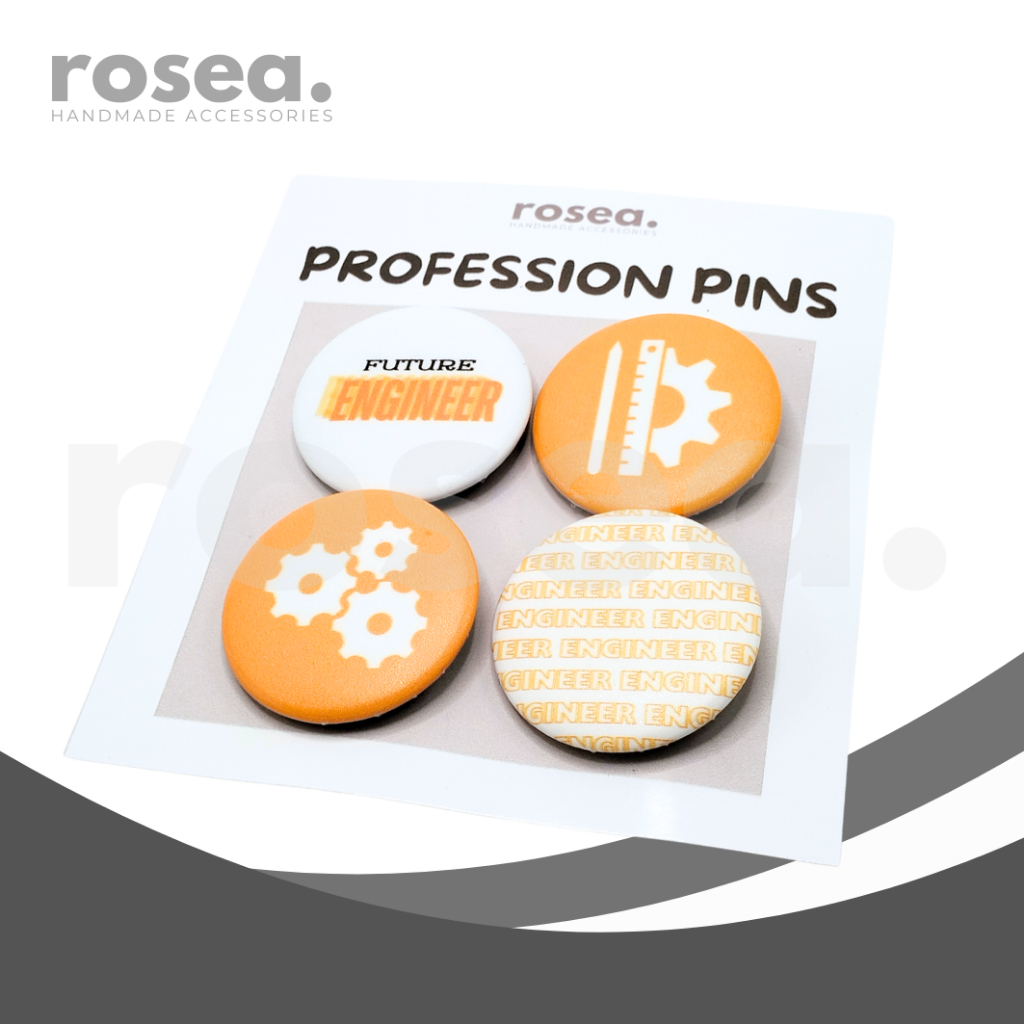 PROFESSIONS MINI CUTE TINPLATE PINS BAG BADGE BROOCH 32MM MATTE ...