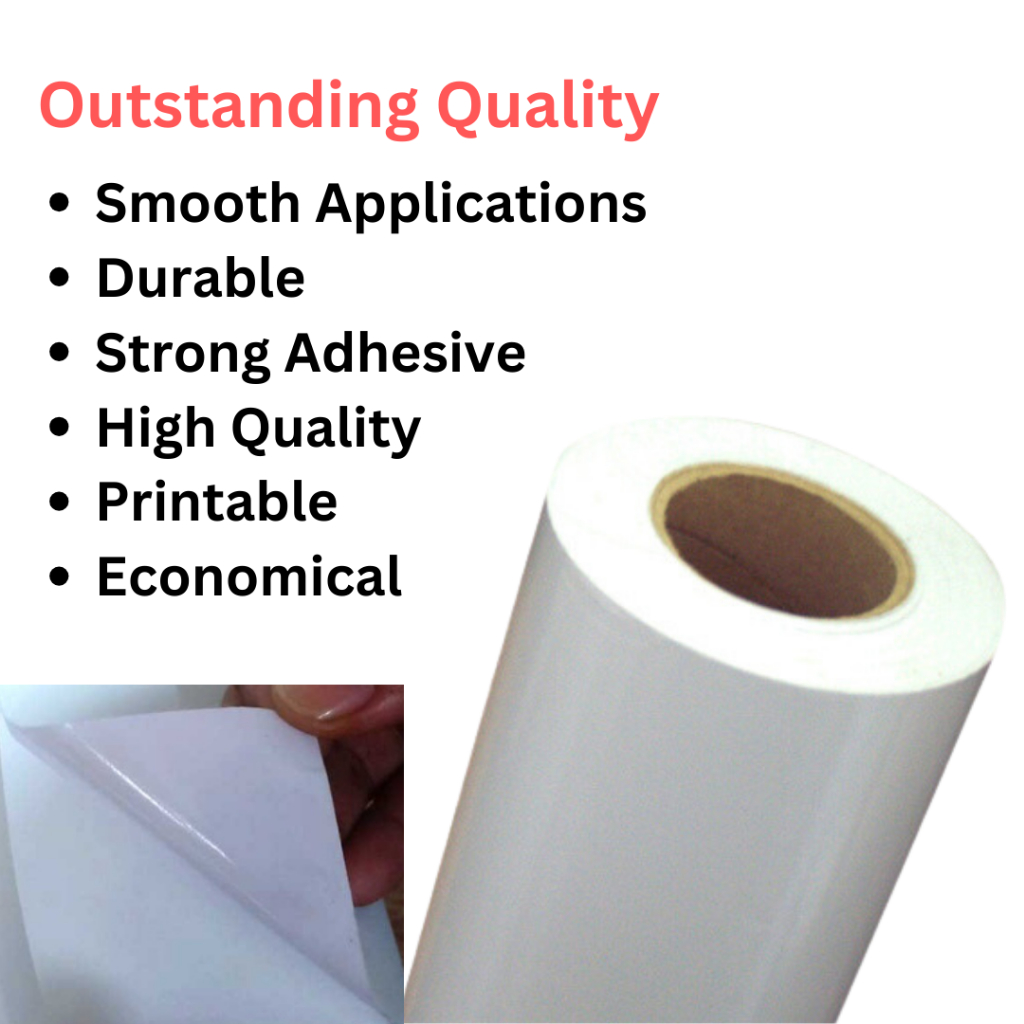 Inkjet Roll Printable Vinyl Sticker for Pigment/Dye Ink A3 12.3 - 12.5 ...