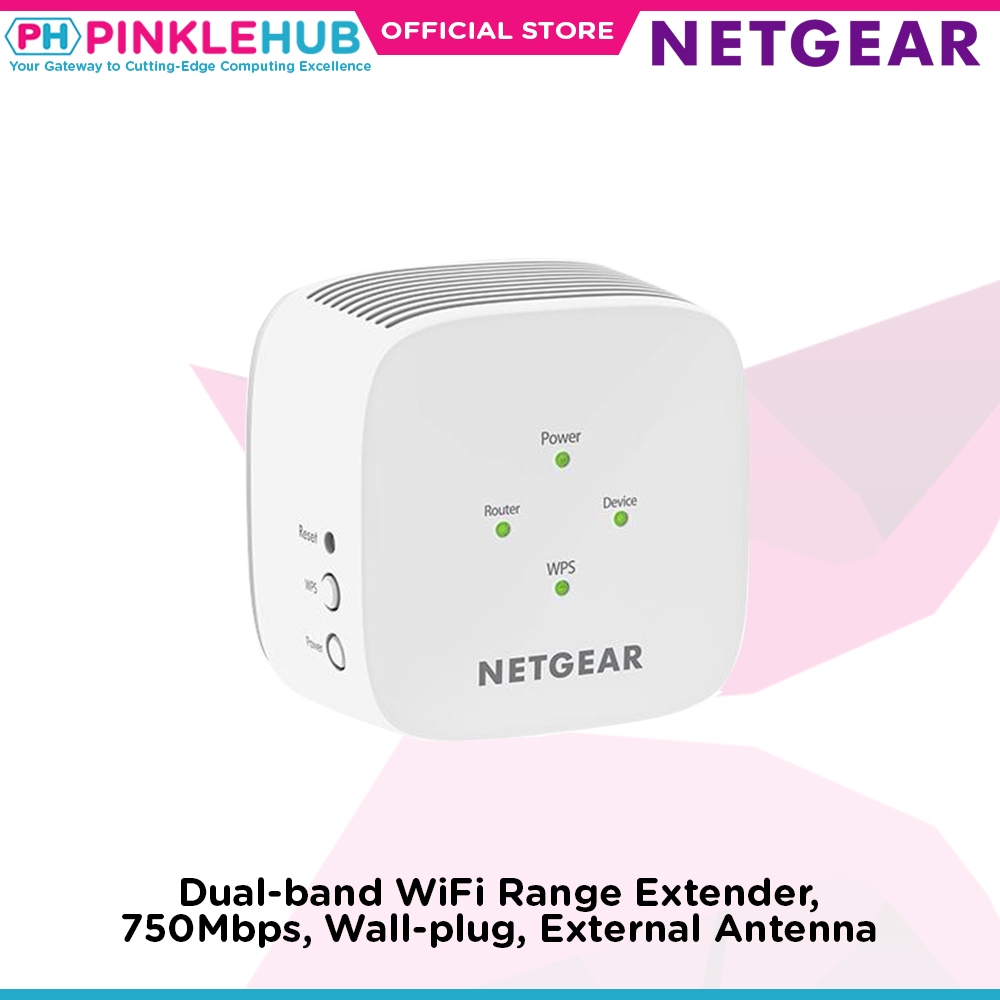 NETGEAR Dual-band WiFi Range Extender, 750Mbps, Wall-plug, External ...